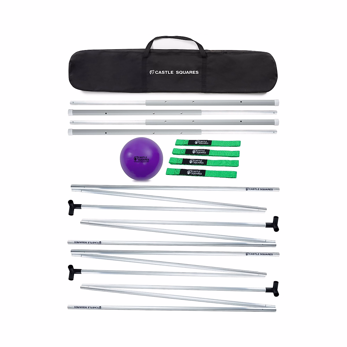 9 Square Castle Squares - Aluminum Height Adjustable Waterproof Game Set for Indoor/Outdoor Use