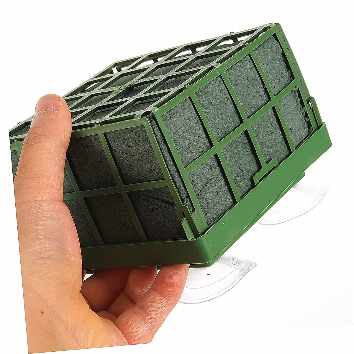 Abaodam 2 Pcs Flower Sucker Wedding Car Decoration Floral Foam Grande Cage Floral Foam Sausage Wreath Suction Cups Foam Blocks for Crafts Decorative Suckers Plastic Fresh Sticker