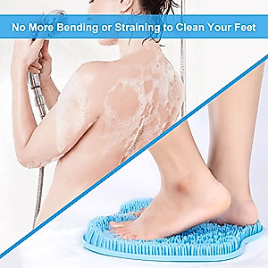 HONYIN Foot Scrubber for Use in Shower, XL Size Larger Shower Foot Scrubber Mat with Non-Slip Suction Cups- Cleans, Exfoliates & Massages Your Feet, Improve Circulation & Soothe Achy Feet