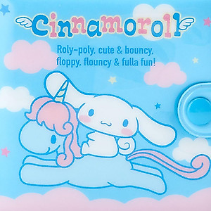 Sanrio Original Cinnnamoroll Vinyl Kids Wallet Snap Button Closure Card Pocket With Kanji LOVE Sticker Original Package