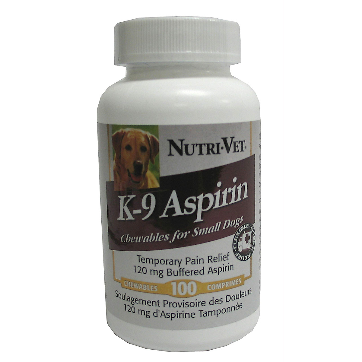 Nutri-Vet K9 Aspirin 120mg Liver Chewables for Small Dogs 100 Count - 3 Pack