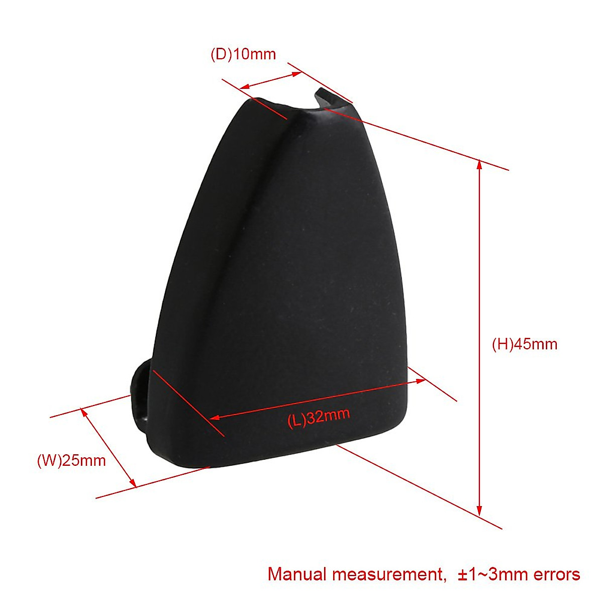 Yibuy 4.3x2.5x3.3cm Black Iron Triangle Drum Claw Hook without Tension Rods 7mm Hole Drum Part Percssion Accessory Pack of 10