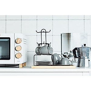 YHOSSEUN Porcelain Espresso Cups Set and Metal Stand 3 OZ Demitasse Cup For Coffee Shot, Mugs for Latte, Cafe Mocha, Cappuccino, and Tea, Serve for 6 Gray