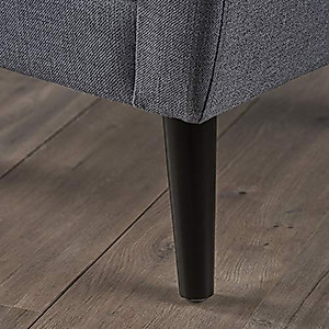 Christopher Knight Home Sienna Mid-Century Modern Fabric Club Chair, Dark Grey