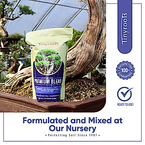 Bonsai Outlet Premium Bonsai Soil - Tinyroots 2.25 Quart Soil Blend for Finished Bonsai, Ideal for Water Retention and Root Development, Made from Genuine Akadama, Red Lava Rock and Pumice