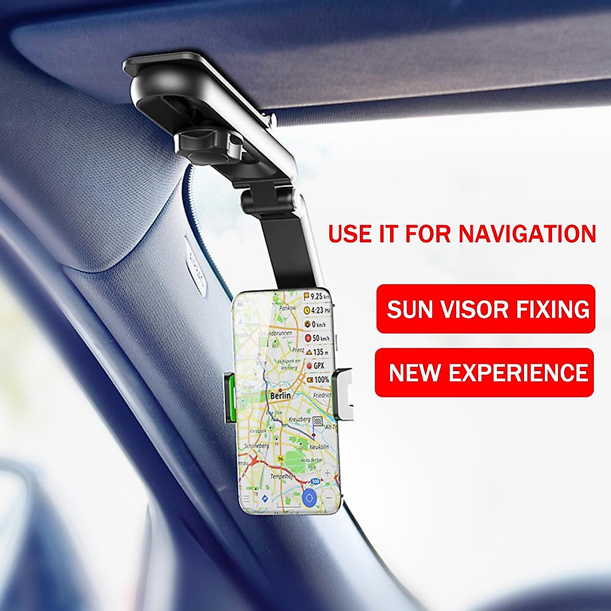 Vangoddy Sun Visor Dashboard Car Phone Mount Compatible with Motorola Edge (2023), Razr Razr+ (2023), ThinkPhone, Moto G 2023, G Power Stylus, G Play