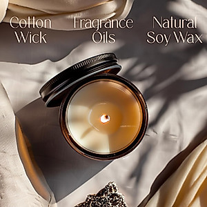 Cardamom & Cream Natural Soy Wax Scented Candle for Home – Handcrafted in USA – Aromatherapy Candle for Relaxing – Best Birthday Gift, Romantic & Anniversary Gift – Scented Candles for Women & Men