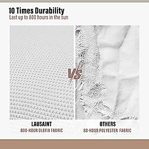 LAUSAINT HOME 3 Piece Patio Bistro Set, Outdoor Wicker Patio Furniture Sets with 2 Wide Chairs and Coffee Table, All-Weather Patio Conversation Set with Diamond Weave Design for Backyard, Balcony