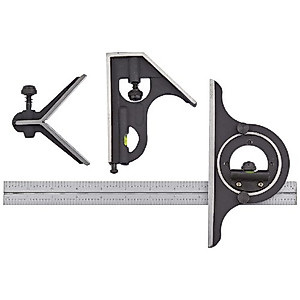 Fowler 52-370-012-0, 4 Piece Combination Square Set With 12" Blade