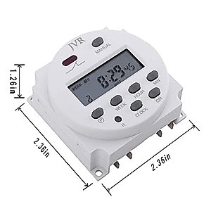 12V Timer Switch - Programmable, DC/AC/Solar Battery Powered | 12 Volt Timer Relay
