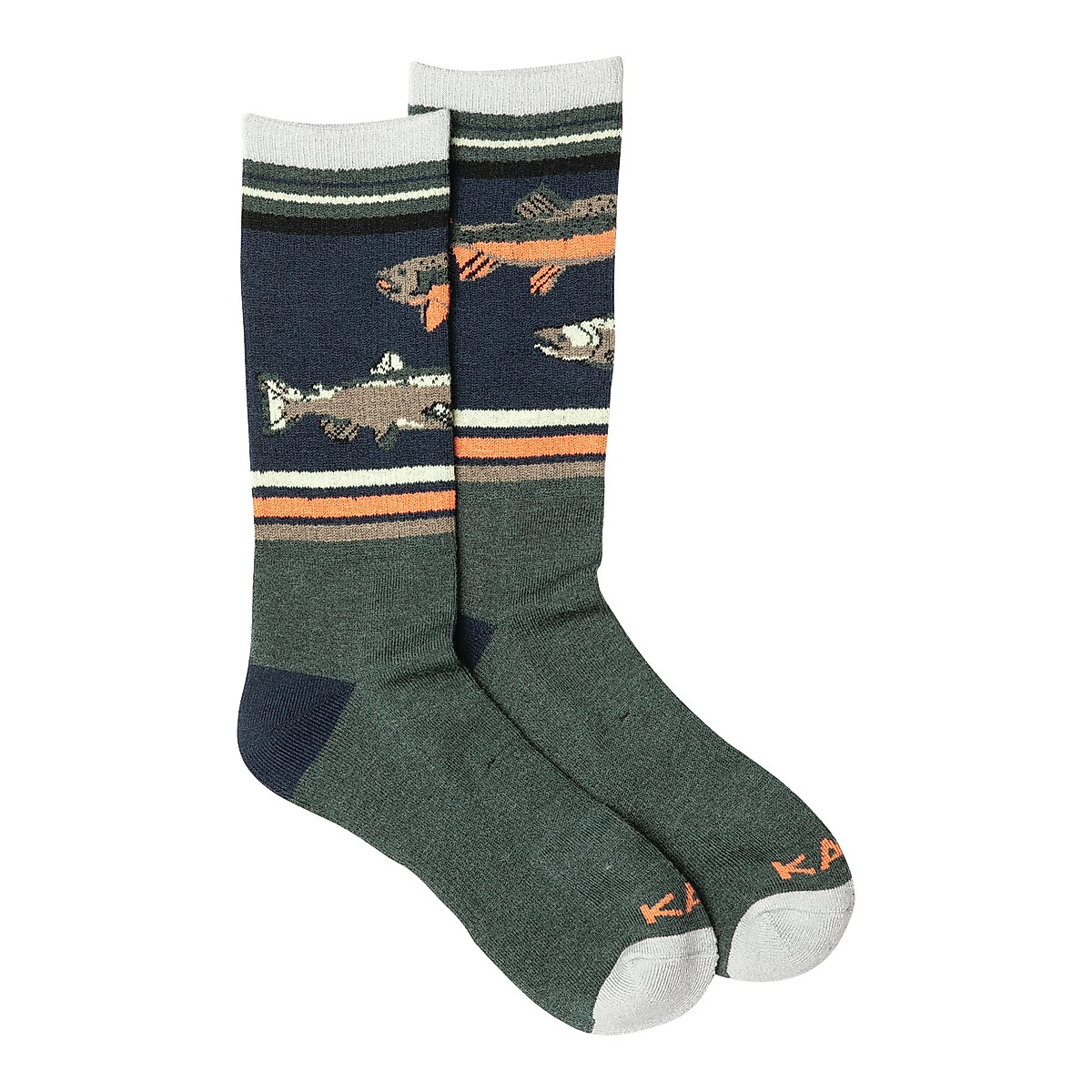 KAVU Moonwalk Mid Crew Socks: Comfort and Durability for Your Active Lifestyle - Go Fish
