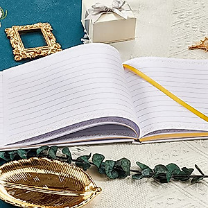 Wedding Guest Book - Guest Sign in Book - Wedding Reception Registry Book - Hard Cover, 7" x 9" (Eucalyptus Gold Foil, Book)