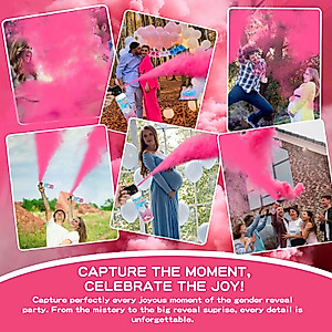 Gender Reveal Fire Extinguisher, 2 Pack Baby Girl Gender Reveal Ideas Party Decor, Biodegragable Gender Reveal Party Supllies (Medium)