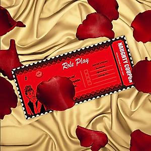 Juccybe Love Naughty Coupons, 20 Pack, Red Lip, Unisex-Adults, Multicolor, Occasions like Valentine's Day, Wedding, Christmas