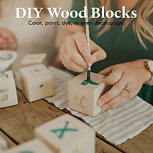DIY Wood Cubes 6-inch, Pack of 1 Large Blank Wooden Blocks for Crafts, STEM, Building, Monitor Riser, Photo Cube Craft, and Home Decor, by Woodpeckers