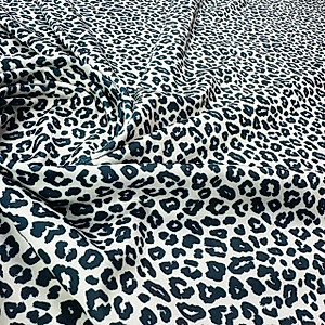 Generic Animal Print Black and White Leopard Nylon Spandex Fabric 4 Way Stretch by The Yard for swimwear dancewear sportwear dress
