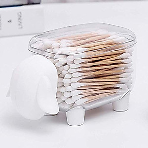 Creative Dustproof Storage Box for Office Stationery, Toothpicks, Cotton Swabs, etc. (Sheep) (Black and White)