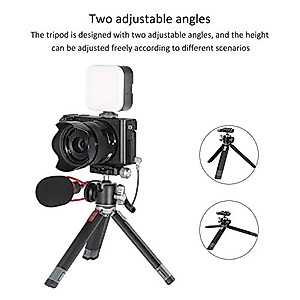 Action Camera Tripod,Mini Camera Desktop Tripod Portable Dual Purpose Adjustable Tripod with Two Section Stretch Rod Design,for Photography(MT-22)