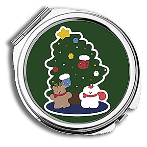 Make-up Mirror Metallica fine Print with Christmas Ice Bear