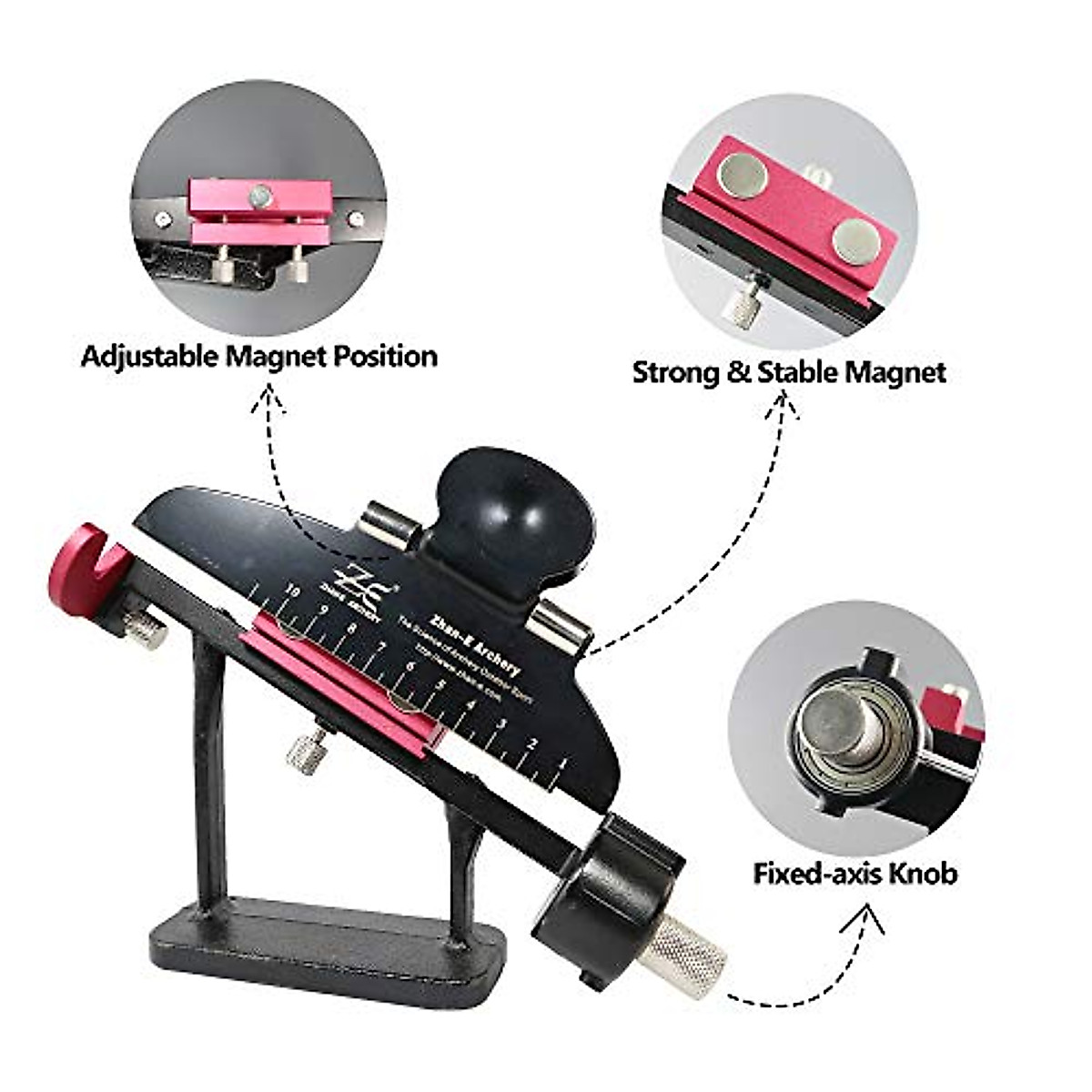 Adjustable Fletching Jig Tool Arrow Fletching Stick Kit Feathers Vanes with Straight Clamp for DIY Archery Arrows Crossbow Bolts (Blue)