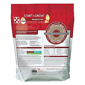 Purina Start & Grow Starter/Grower Medicated Feed Crumbles, 5 lb bag