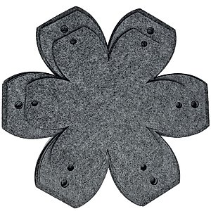 Pot and Pan Protectors, Set of 12 and 3 Different Size, Pot Dividers Pads/Cookware Protector Set/Stacking Pot Separators Protectors for Stacking and Protecting Your Cookware(Grey)