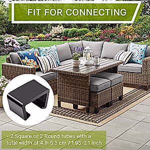 AHIER Large Patio Furniture Clips, 8PCS Outdoor Furniture Clips Wicker Furniture Clips, Patio Wicker Clips Furniture Connector for Rattan Furniture Garden Sofa