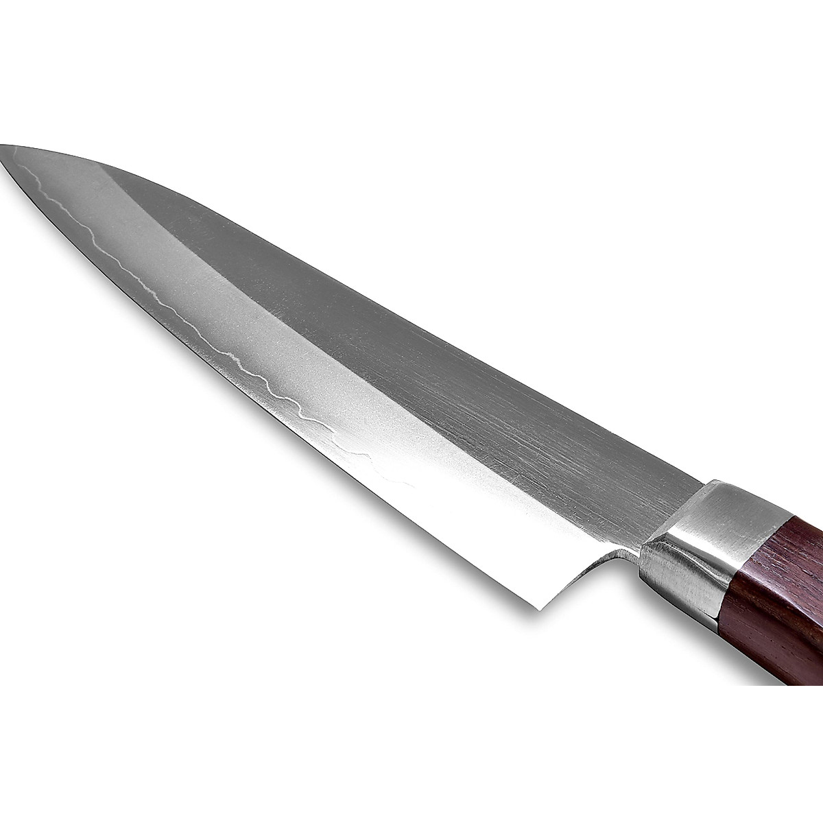 Seki Japan Japanese Seki SANBONSUGI Utility Petty Knife, 8A Stainless Steel Fruit Knife, Rose Wood Handle, 120 mm (4.7 in)
