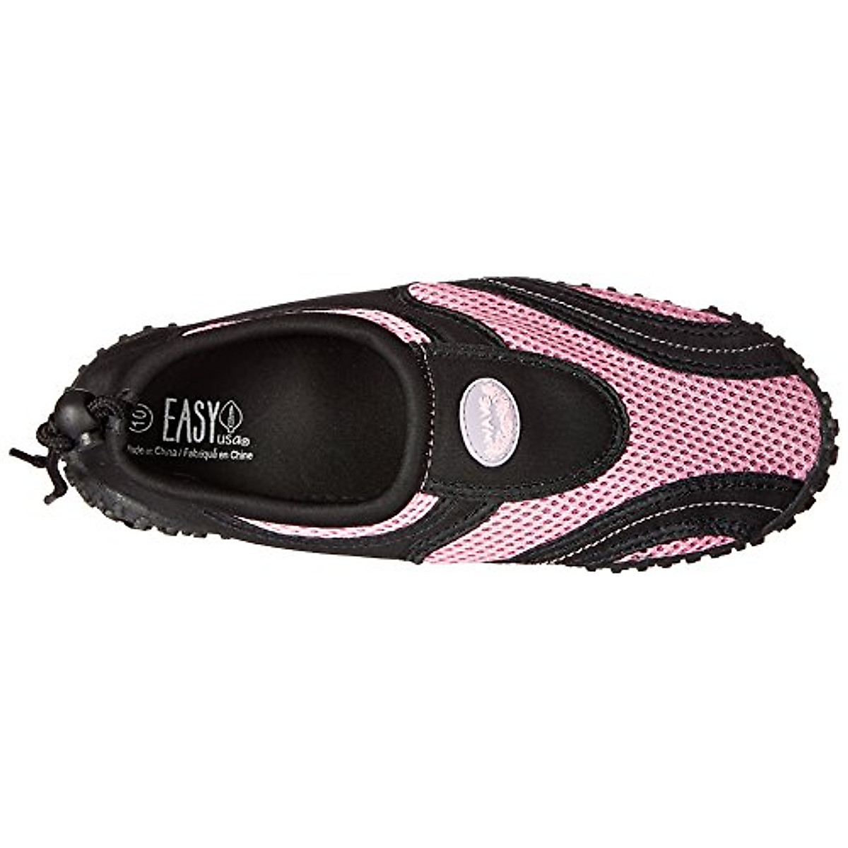 Womens Water Shoes Aqua Socks Pool Beach ,Yoga,Dance and Exercise (10, Black/Pink 1185L)