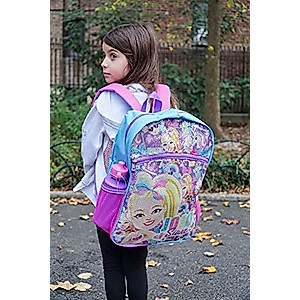 RALME JoJo Siwa Backpack 5 Pc. Set for Girls, 16 in. Sequin Backpack w/JoJo Lunch Bag & Pencil Case