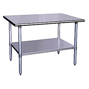 Kratos Stainless Steel Kitchen Prep Table 30"x24" with Undershelf, NSF Worktable for Restaurants - 16ga/304SS