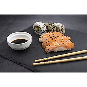 Exzact Chopsticks Gift Set - 5 Pairs of Reusable Natural Bamboo Chopsticks in a Beautiful Black Handmade Box - Decorated Japanese Lucky Cat/Fortune Cat Style