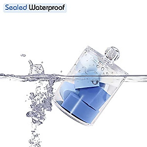 Qihomy 10-Ounce Qtip Holder Dispenser for Cotton Balls, Cotton Swabs, Cotton round pads, Clear Plastic Apothecary Jar Set for Bathroom Canister Storage Organization, Dresser Organizer (2 Pack)