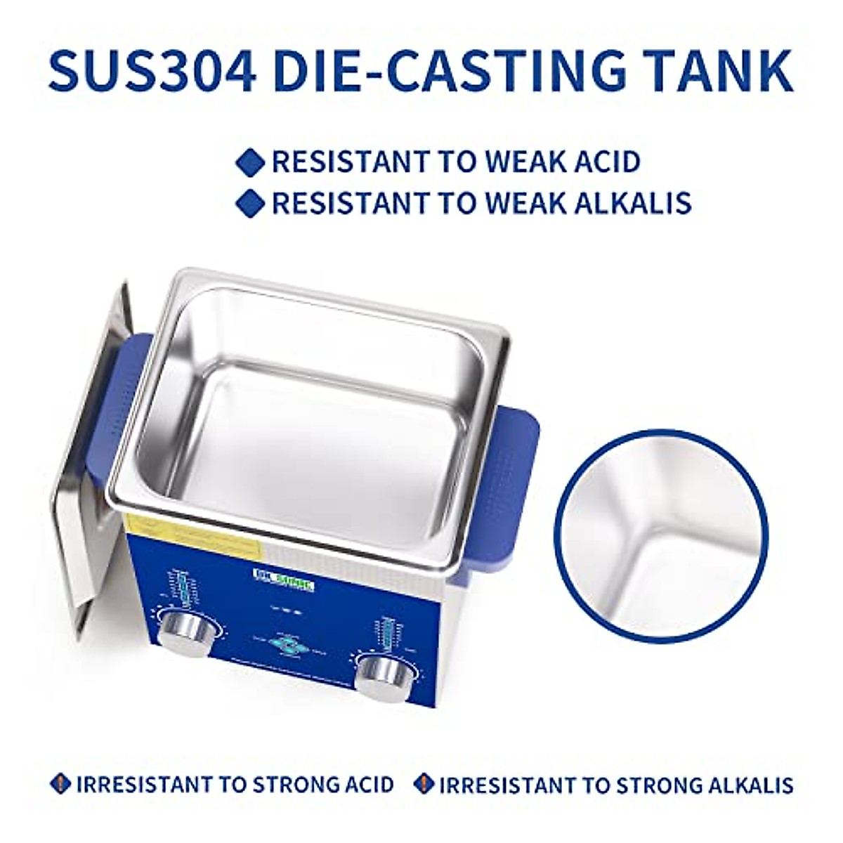 DK SONIC Ultrasonic Cleaner - Ultrasonic Jewelry Cleaner,Sonic Cleaner,Ultrasound Lab,Dental Tool,Carburetor,Gun,Parts,Denture Cleaning Machine with Encoded Timer and Heater(0.79Gal-3L)