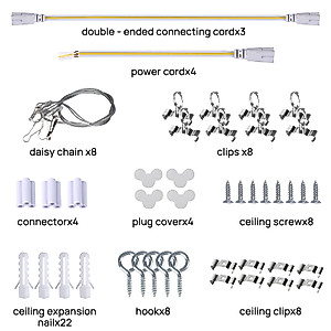 (10-Pack), 8FT LED Shop Light Fixture,Super Bright 120W 6000K/White 19000LM Hanging/Surface Mount 8 Foot Led Lights, 4 Rows V Shape 96" LED Shop Lights,Linkable T8 LED Tube Lights for Garage Warehouse