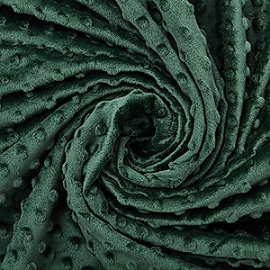 TONGDADA Weighted Blanket Cover (Dark Green Minky Dot, 60''x80'' Duvet Cover)