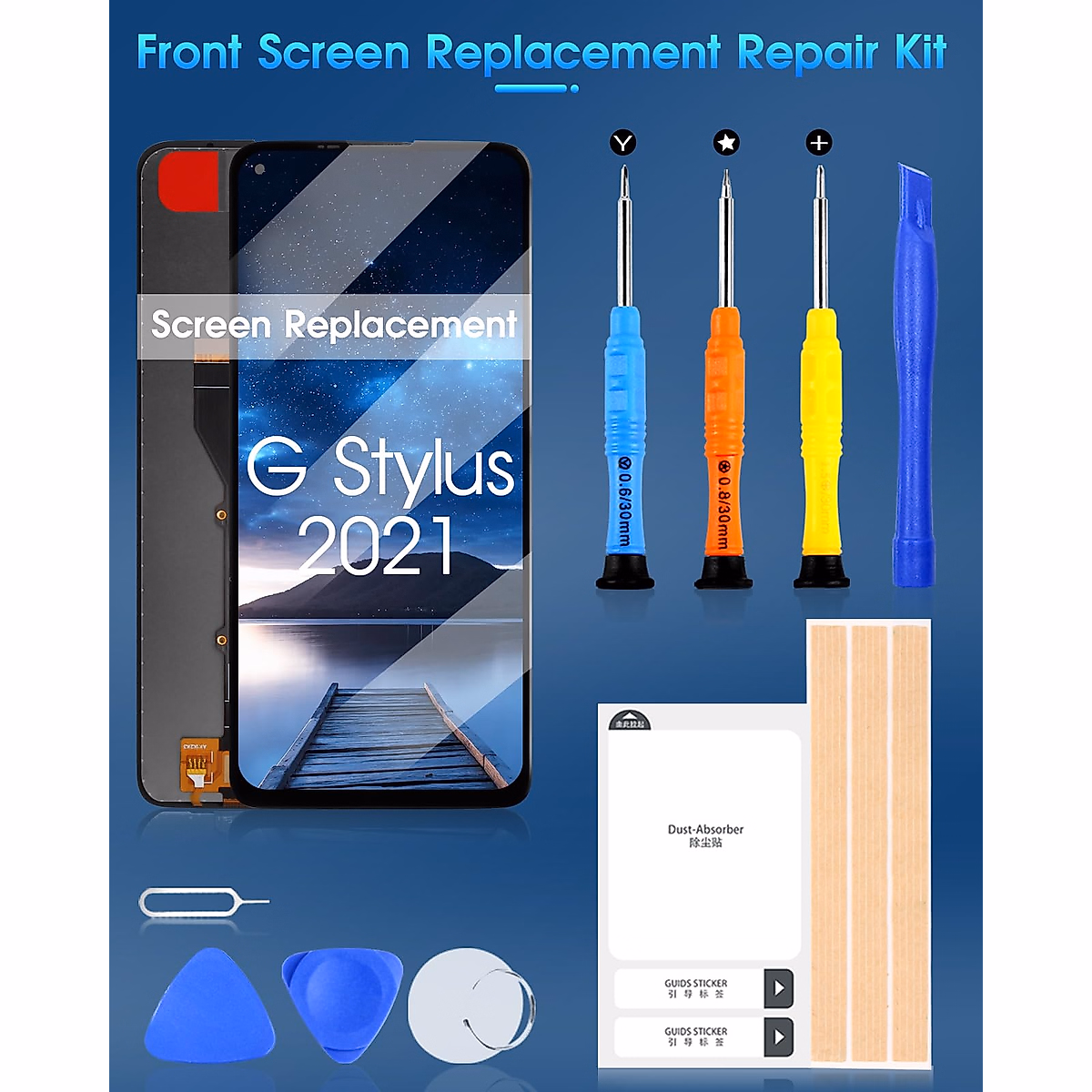 LCD Display for Motorola Moto G Stylus 2021 Screen Replacement for Moto G Stylus 2021 XT2115 XT2115-1 XT2115DL 6.8 inch Touch Screen Digitizer Glass Full Assembly with Repair Tools