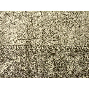 Unique Loom La Jolla Collection Farmhouse, Contemporary, Botanical, Traditional, Vintage Area Rug, 9 x 12 ft, Light Brown/Dark Brown