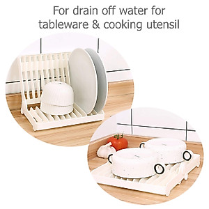 EIKS Foldable Drying Rack for Vegetable Fruit and Tableware, Kitchen Sink Organizer