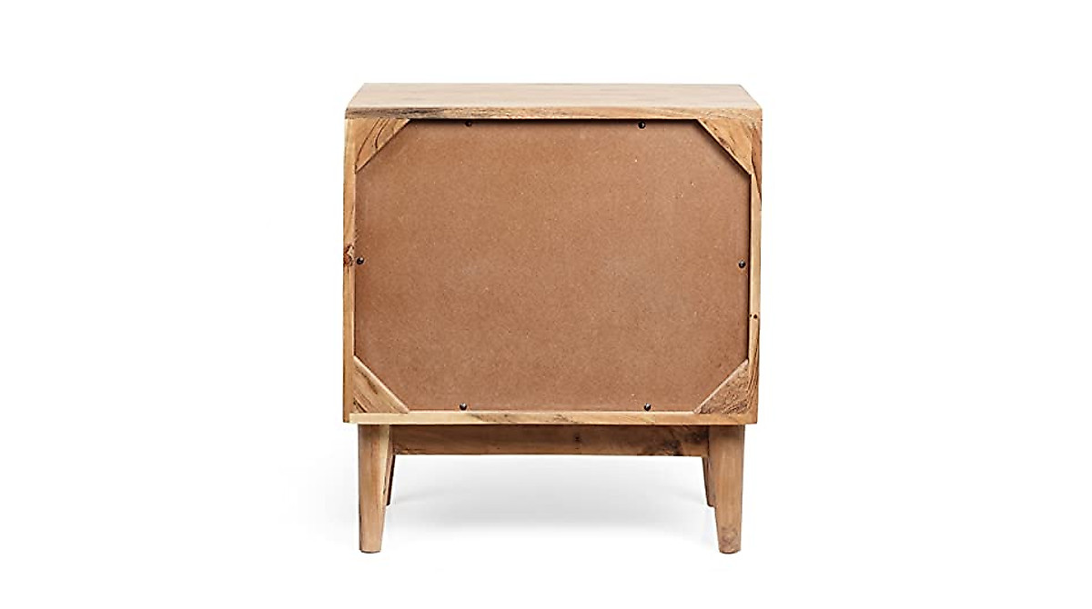 Christopher Knight Cooney Nightstand in Natural - Boho Chic Design