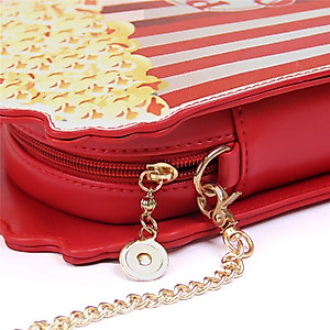LUI SUI Girls Cupcake Crossbody Handbag Popcorn Hamburger Purse Small Purse Women Cellphone Shoulder Bag (Popcorn)