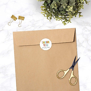 Thank You for Your Order Stickers / 500 Business Appreciation Labels / 1.5" Multi-Color Small Business Thanks Stickers/Made in The USA