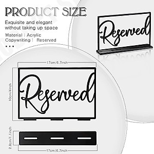 LKEWGHS Reserved Table Sign For Tables Standing Reserved Wedding Signs For Wedding Seating Office, Black