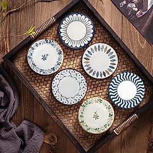 clothmile 6 Pieces Japanese Ceramic Dipping Bowls 4 Inch Japanese Style Side Dishes Sauce Dishes Asian Chinese Side Dishes Sauce Dishes for Sushi,sauce,snack and Soy Pinch Bowls for Kitchen Prep
