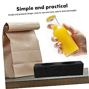 YARNOW 4 Pcs Cup Holder Drink Cup Carrier Tray Black Coffee Cups Coffee Cup Carrier Tray Beverage Carrier Foam Cup Carrier Drinks Sofa Takeout Cup Trays Accessories Pearl Cotton with Tray