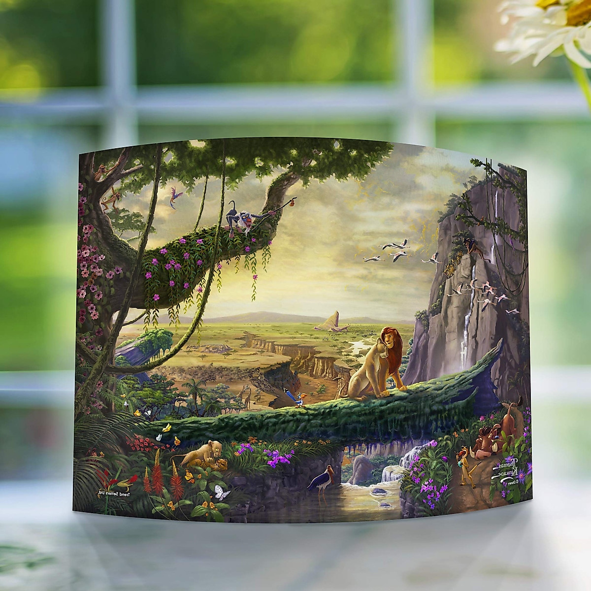 Trend Setters Disney – Lion King – Return to Pride Rock – Thomas Kinkade Studios – Curved Acrylic Photo Print – Free Standing Light Catching Photo Décor – For Gifting and Collecting Ltd.