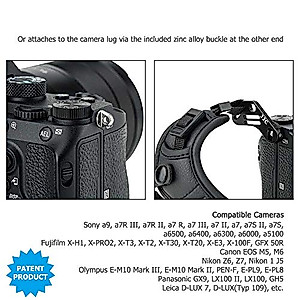 JJC Mirrorless Camera Hand Strap Grip for Sony A7R V IV III II A7IV A7S III II A7RIV A7RIII A7III A7RII A7II A1 A9 II A7C ZV-E10 A6600 A6500 A6400 A6300 A6100 A6000 RX1 RX1R RX1RII RX10 IV III II