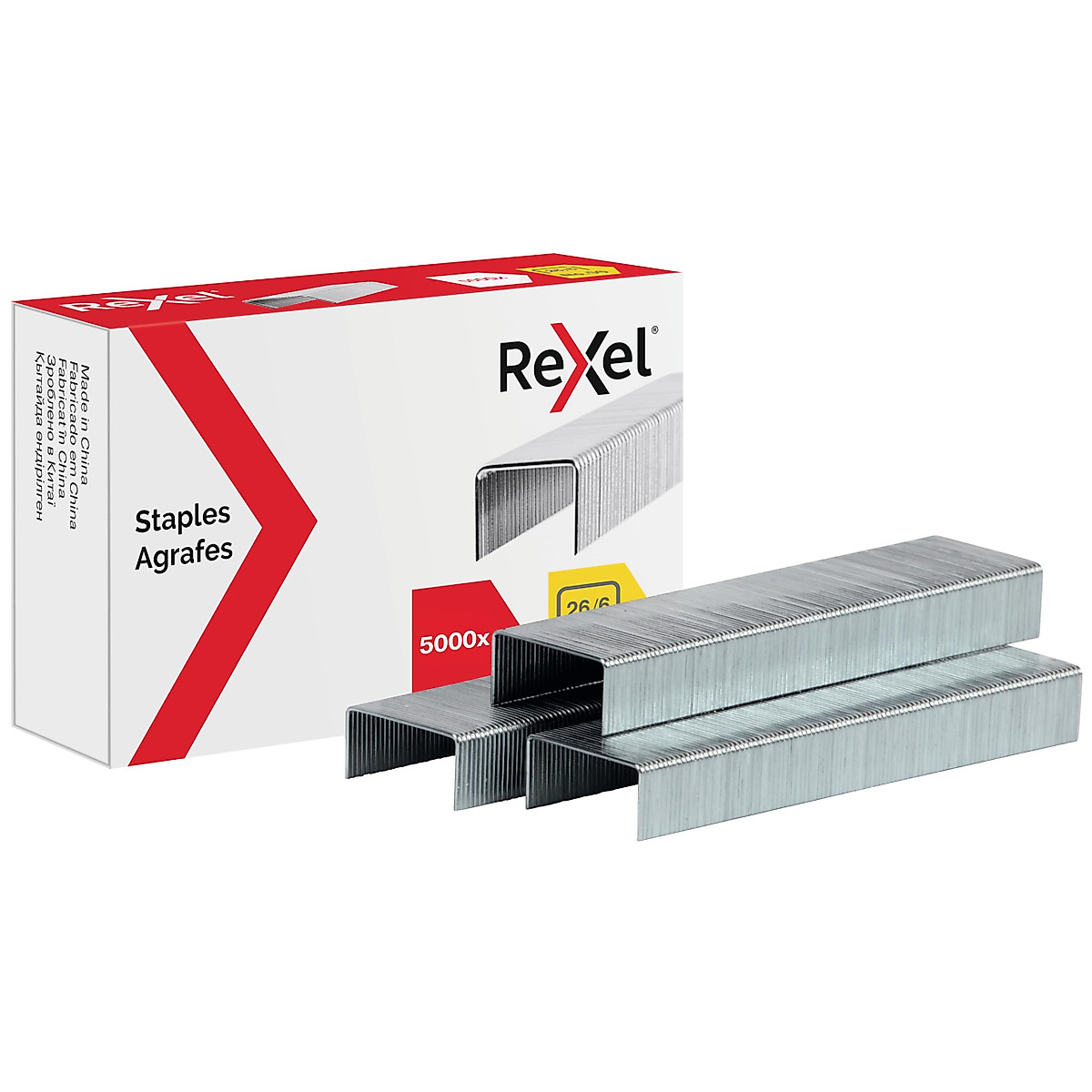 Rexel No.56 26/6 Staples for Standard Staplers, for Stapling Upto 20 Sheets, Use with Desktop Staplers and Pliers, 5000 Count (Pack of 1)