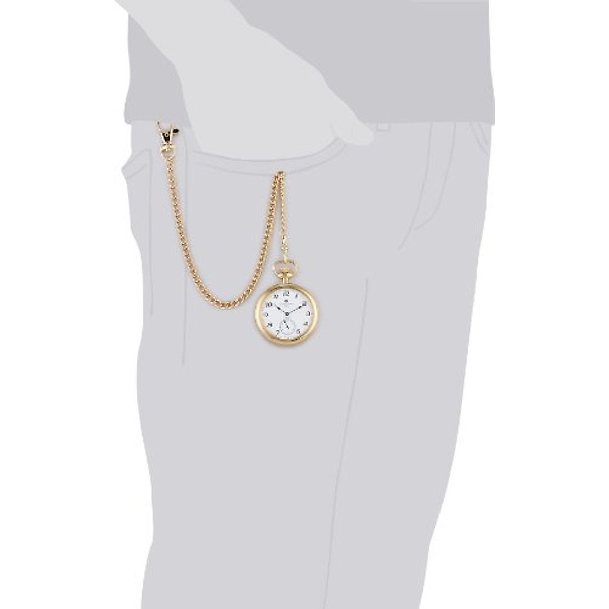 Charles-Hubert, Paris Gold-Plated Open Face Mechanical Pocket Watch