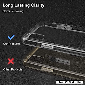 Meifigno Clear Designed for iPhone X/Xs Case, [Certified Military Protection] [Anti-Yellow] Transparent Hard PC with Soft TPU Bumper, Protective Phone Case Compatible with iPhone X/Xs 5.8", Clear